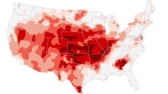 Animated map: U.S. drought in 2012